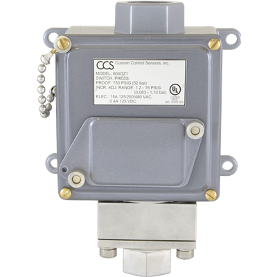 Custom Control Sensors, LLC 604GZ Series Pressure Switch | Yodify.com