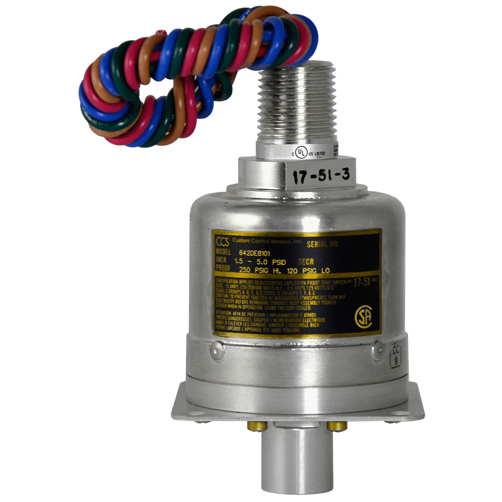 642DE8100 Series Pressure Switch | Automatic Controls of Virginia Inc.