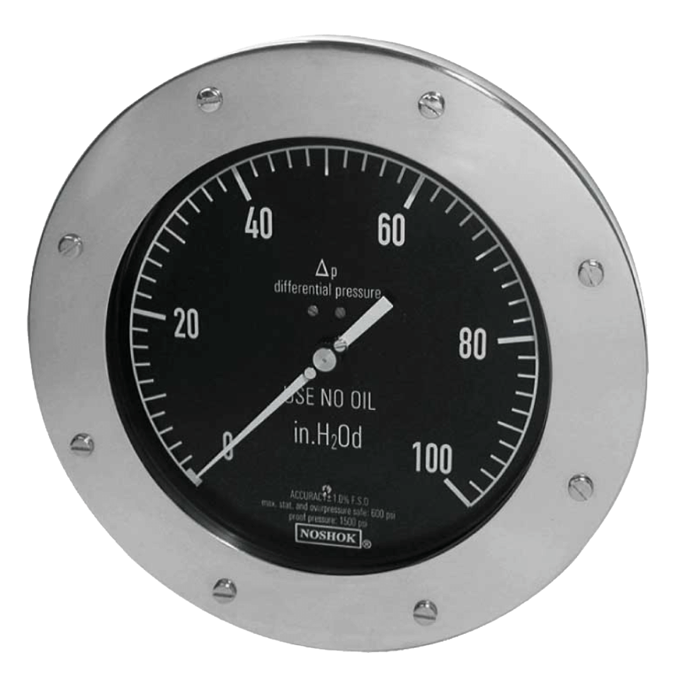 Noshok 1300 Series Differential Pressure Gauge | Rust Automation ...