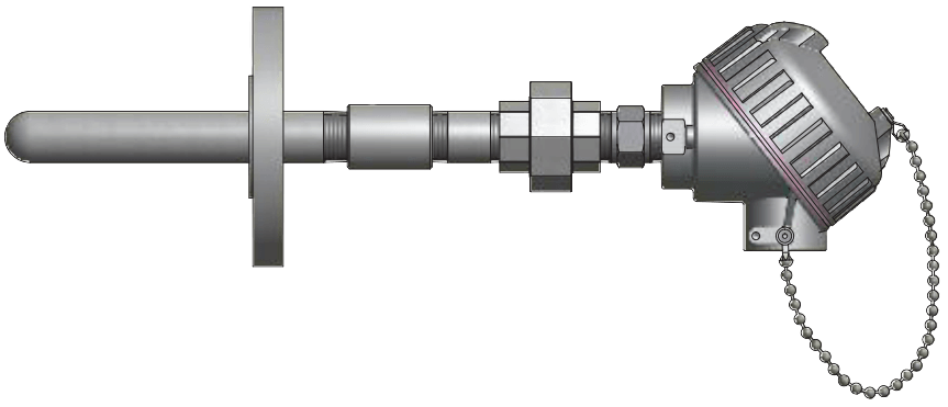 MgO Thermocouple Pipe Wells with Self-Contained, Spring-Loaded Elements ...