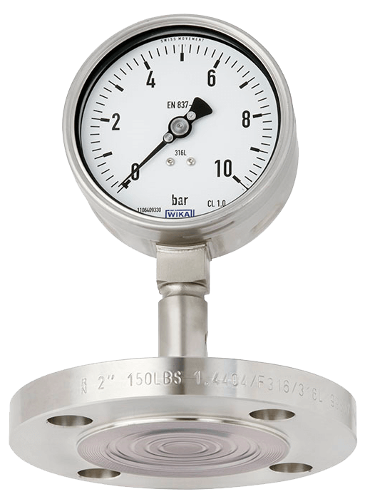 WIKA Model DSS27M Pressure Gauge per EN 837-1 with Mounted Diaphragm ...